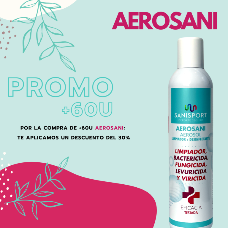SPRAY DESINFECTANTE DE SUPERFICIES - AEROSANI 400Ml - Sanis.