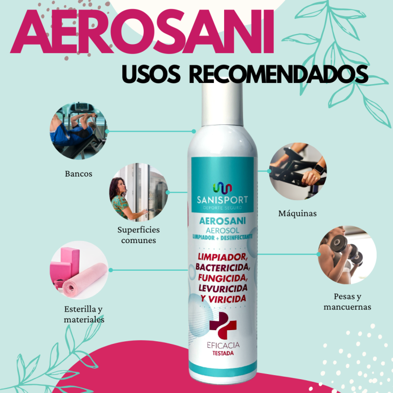SPRAY DESINFECTANTE DE SUPERFICIES - AEROSANI 400Ml - Sanis.