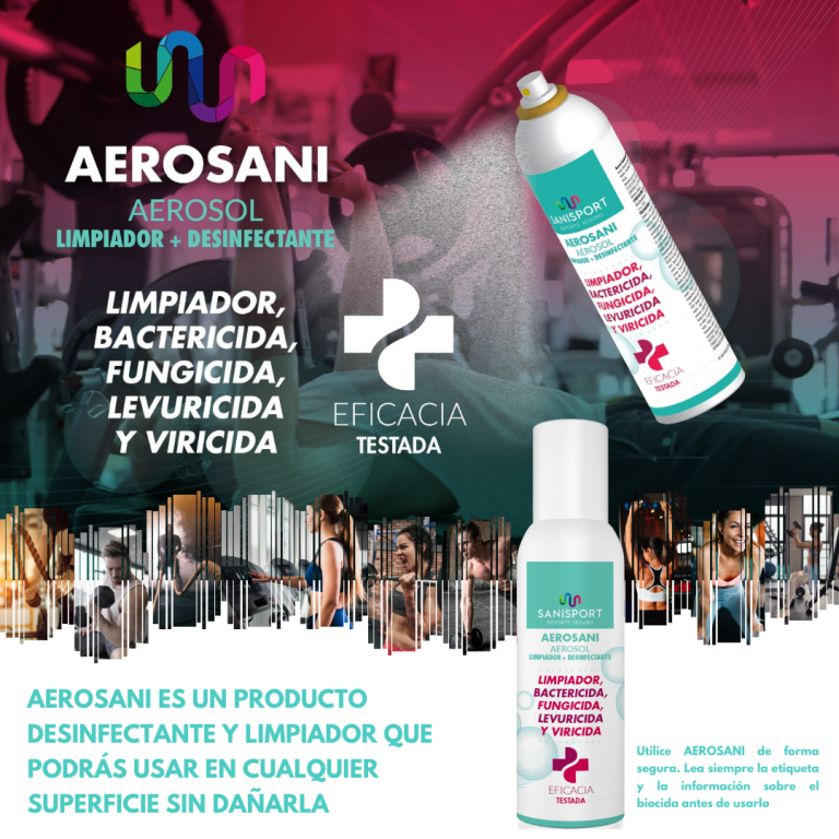 SPRAY DESINFECTANTE DE SUPERFICIES - AEROSANI 400Ml - Sanis.